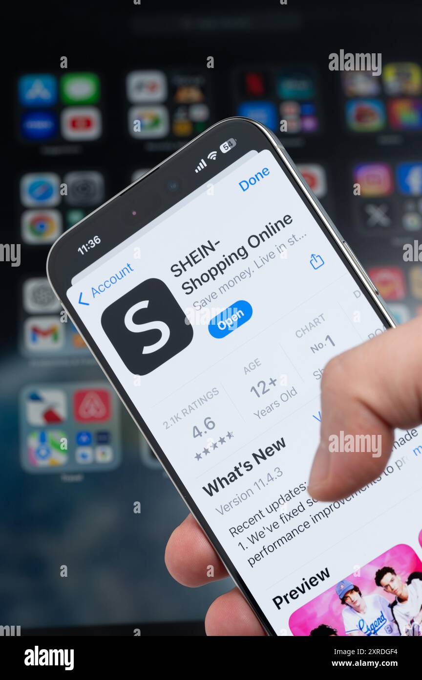 Shein interface view hi-res stock photography and images - Alamy