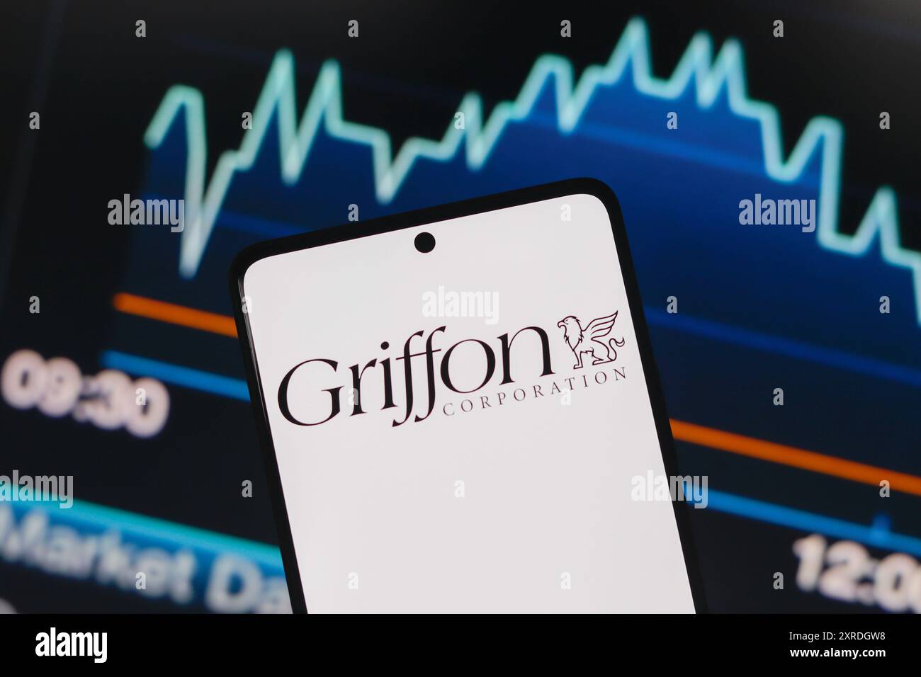 In this photo illustration, the Griffon Corporation logo is displayed ...
