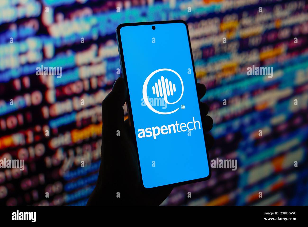 In this photo illustration, the Aspen Technology, Inc. (AspenTech) logo ...