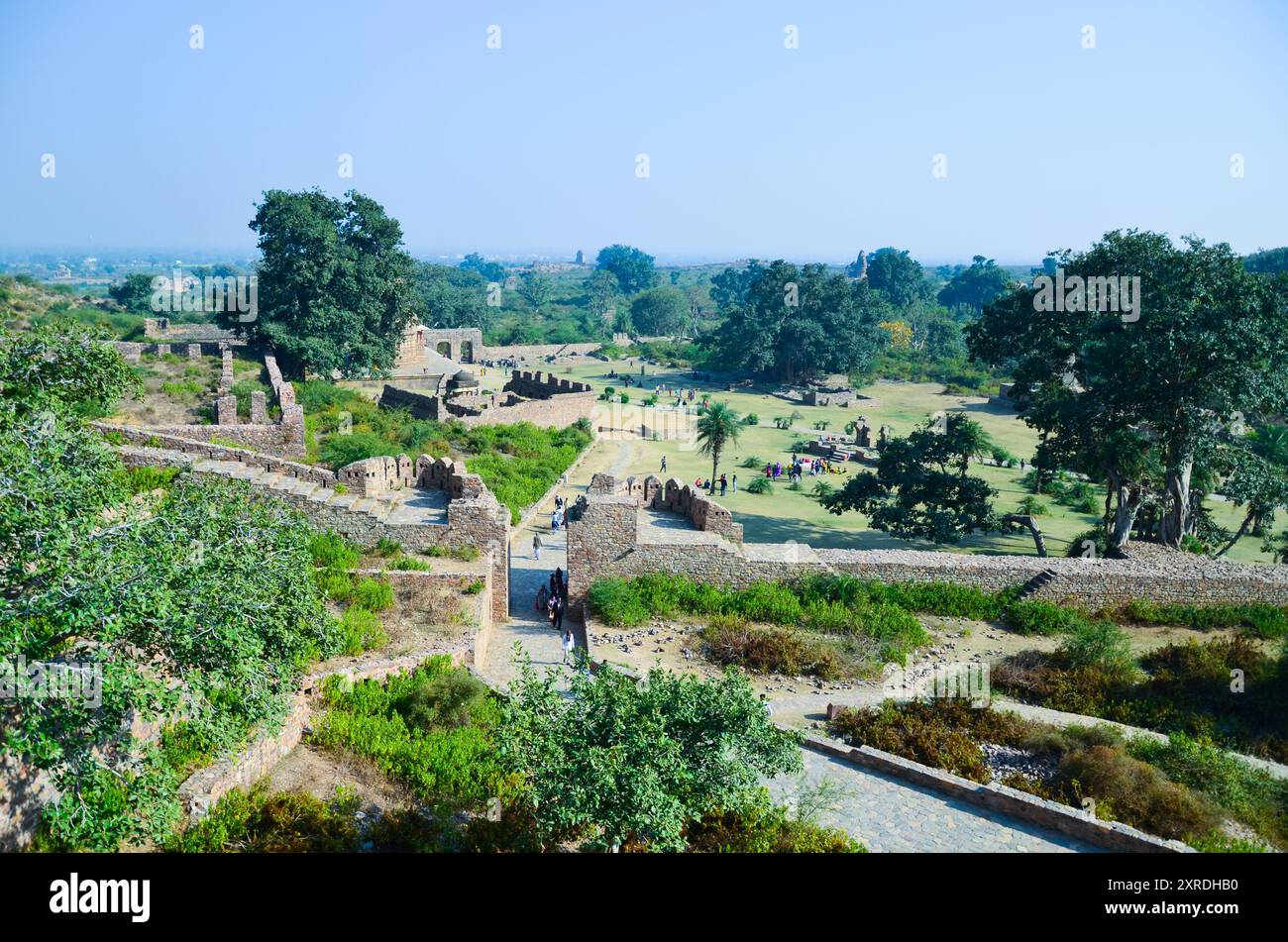A part of the ruins of 16th century Bhangarh fort at Alwar, Rajasthan ...