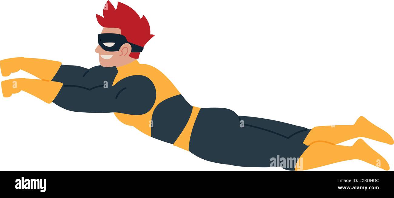 super hero character flying Stock Vector Image & Art - Alamy