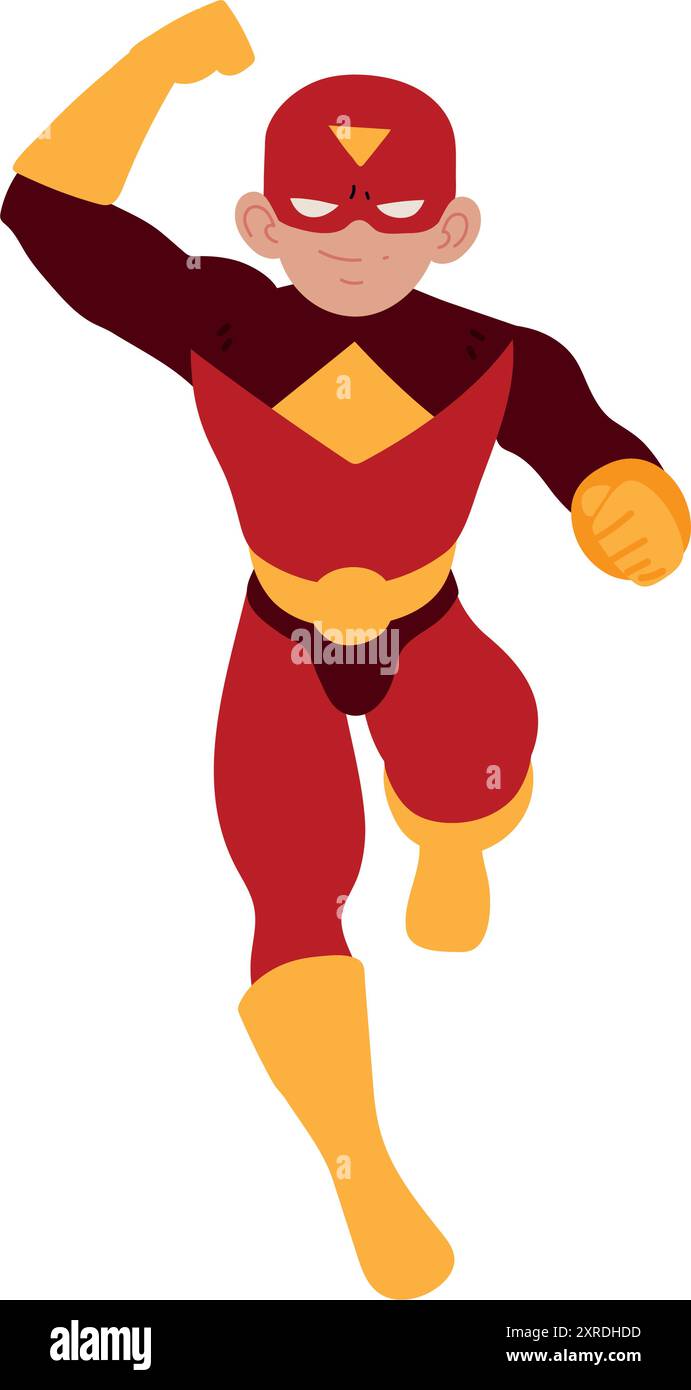 superhero boy with mask character Stock Vector Image & Art - Alamy