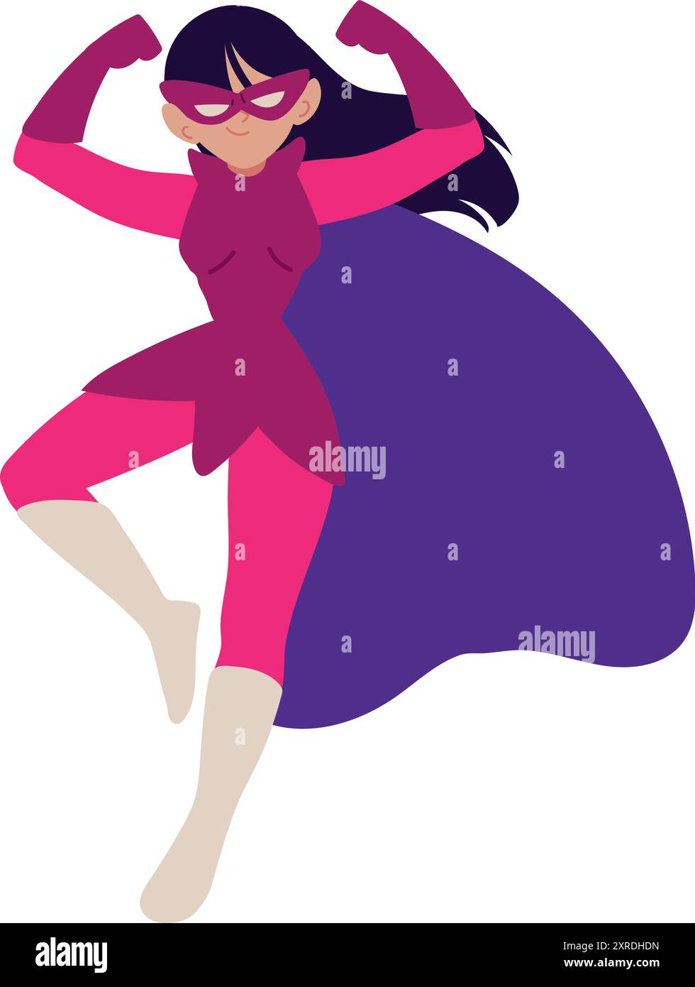 super hero girl with mask character Stock Vector Image & Art - Alamy