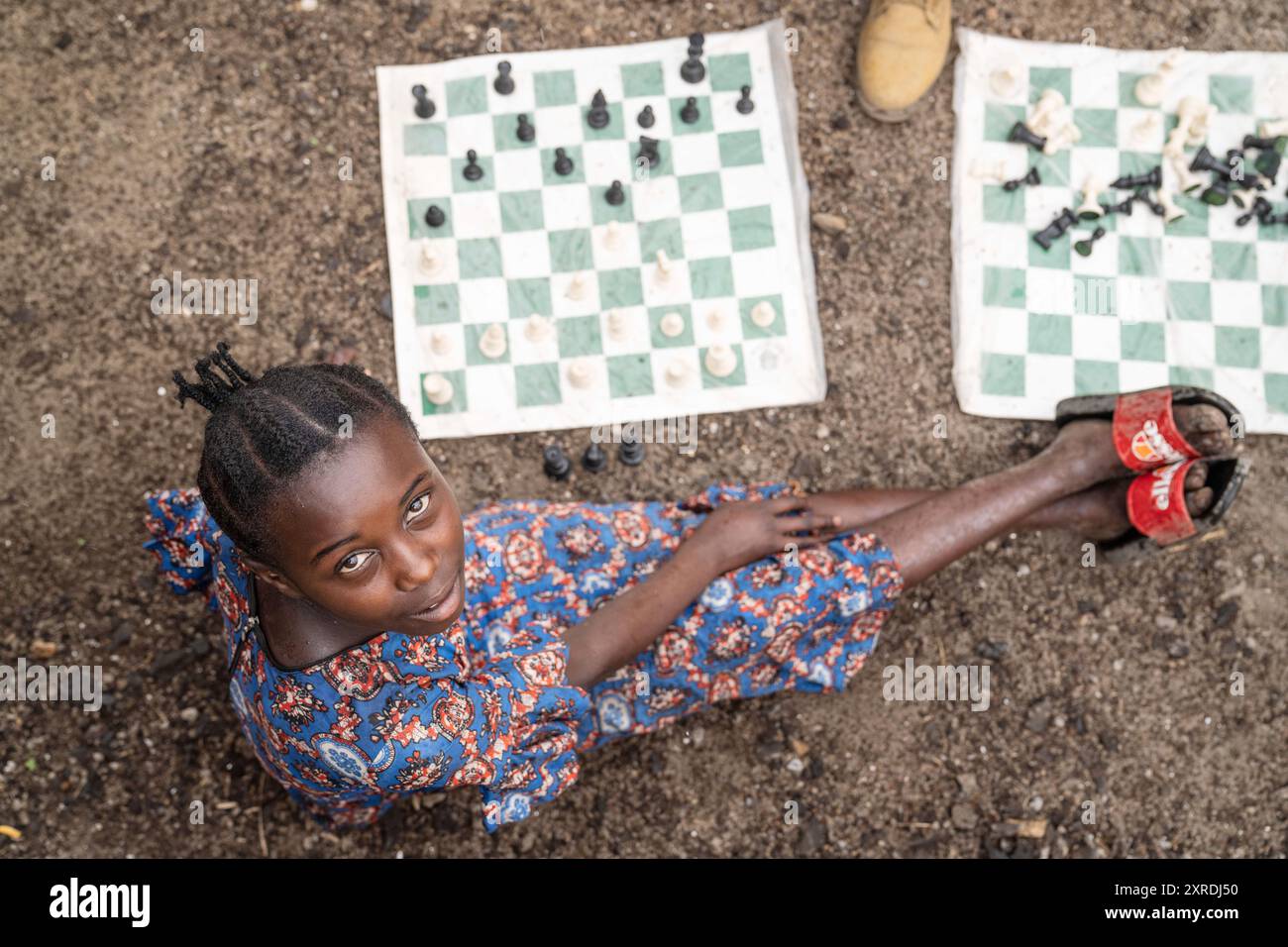 13 year-old Arusi Wegeneza poses for a photo during a chess game at ...