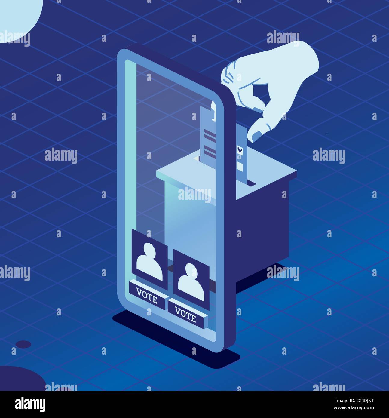 Isometric online voting and election concept using the smartphone ...