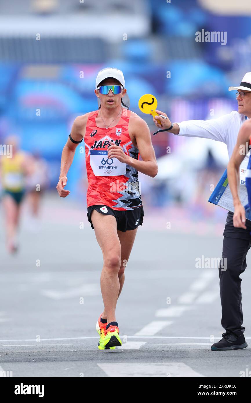 Paris, France. 7th Aug, 2024. Kazuki Takahashi (JPN) Race Walk : Mixed ...