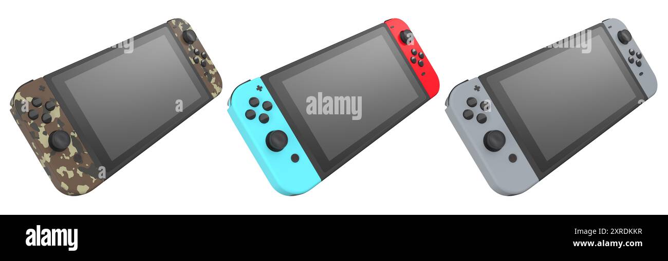 Realistic video game controllers console attached to mobile phone ...