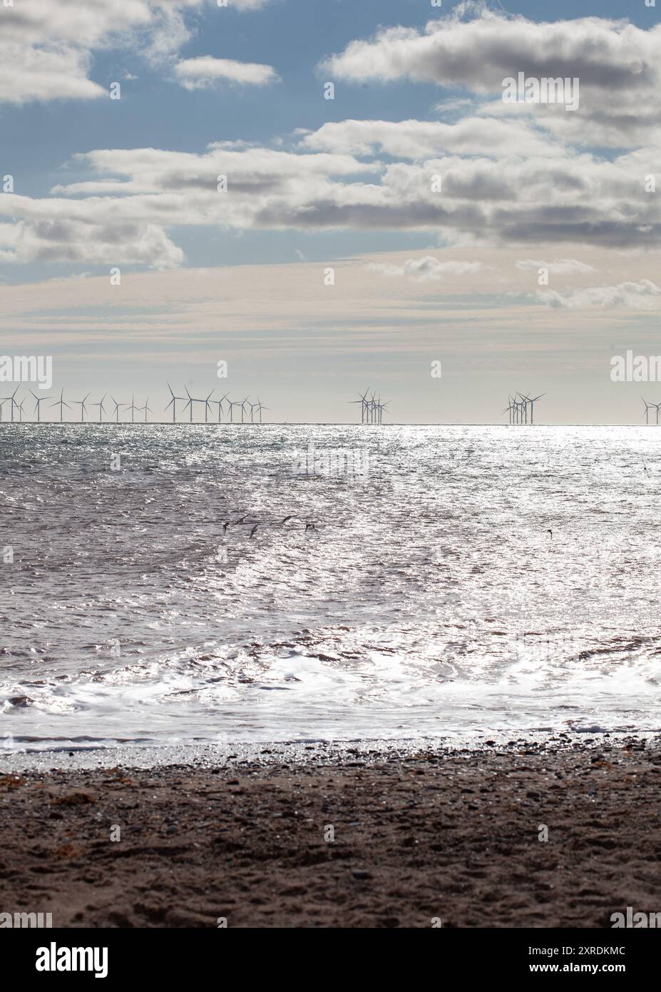 Wind farm off Easington, East Yorkshire Coast, England, UK Stock Photo ...