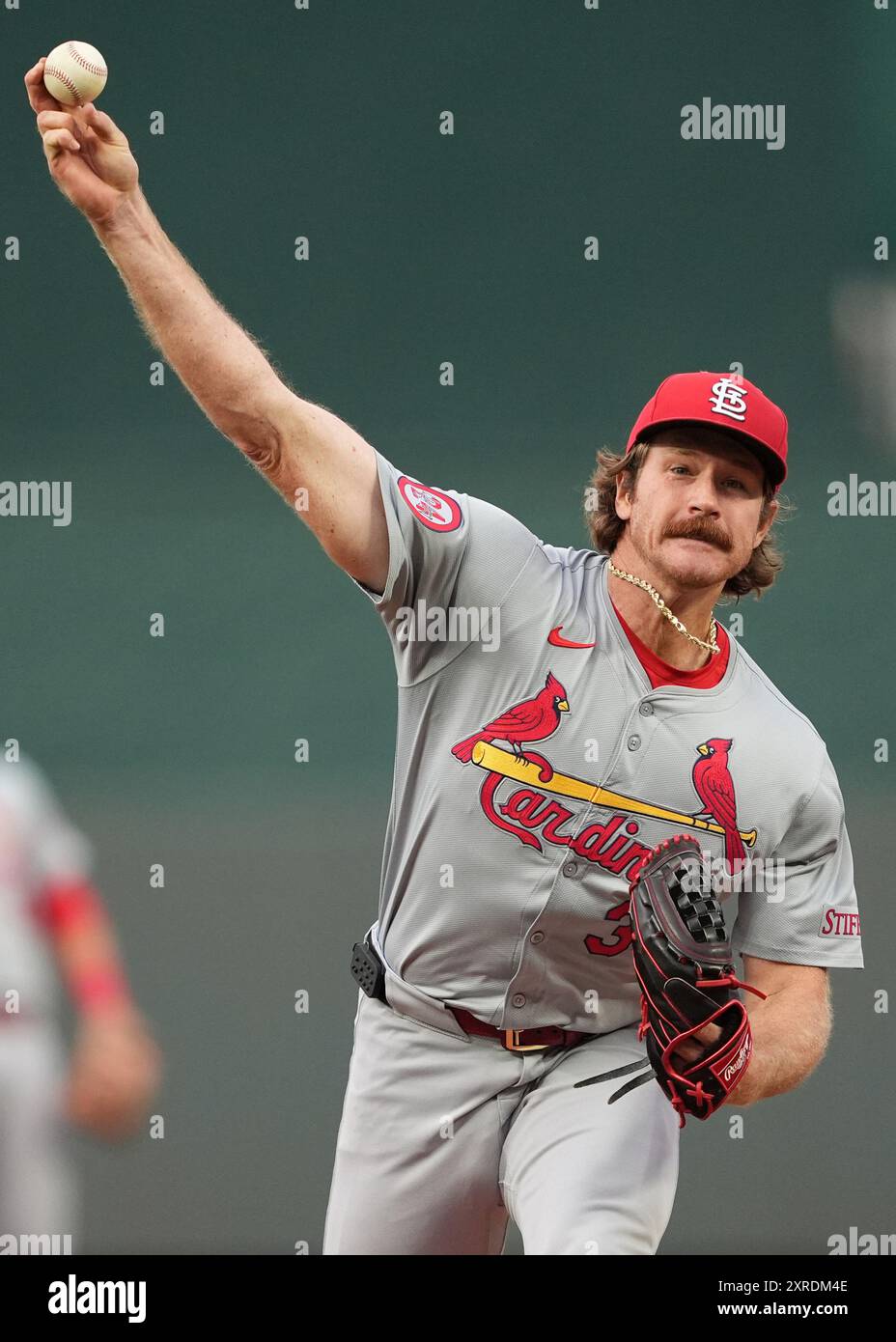 AUG 9, 2024: St. Louis Cardinals pitcher Miles Mikolas (39) delivers a ...