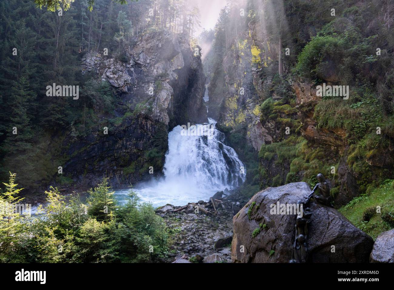 front view of the first waterfall of the riva complex Stock Photo - Alamy
