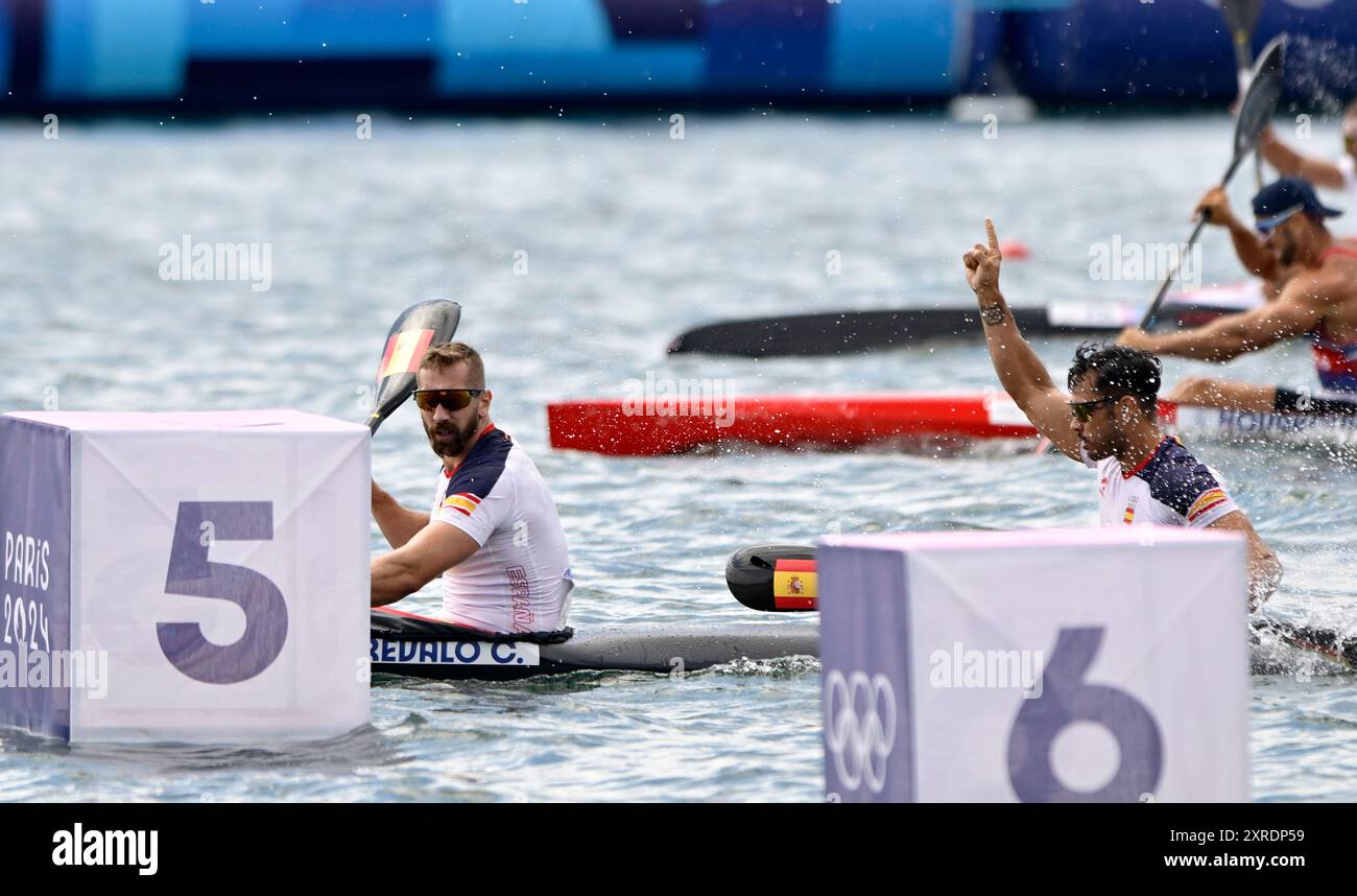 Paris, France. 09th Aug, 2024. Paris 2024 Olympic Games. Canoe Sprint ...