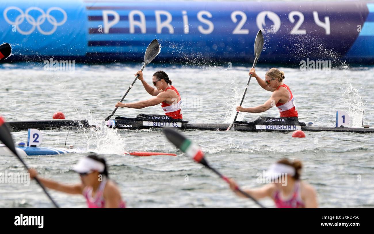Paris, France. 09th Aug, 2024. Paris 2024 Olympic Games. Canoe Sprint ...