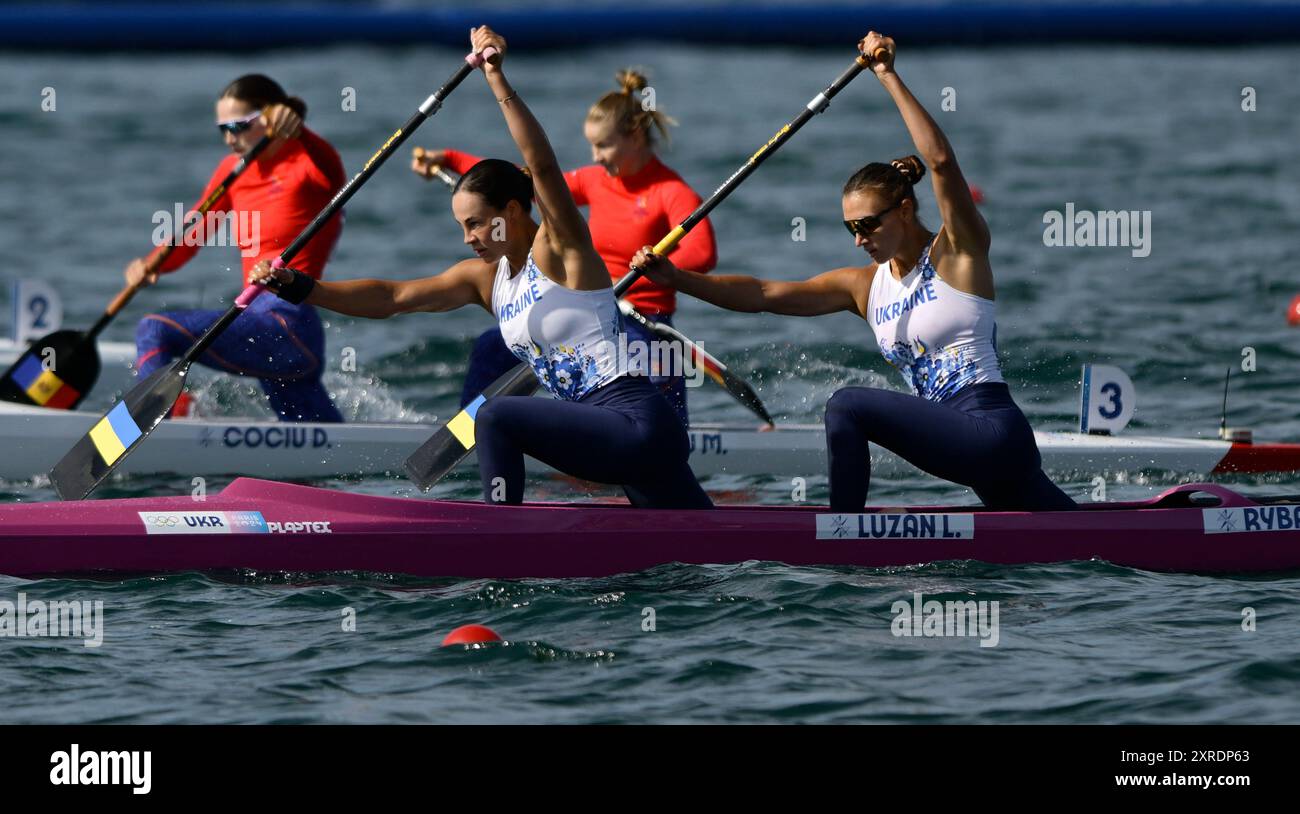 Paris, France. 09th Aug, 2024. Paris 2024 Olympic Games. Canoe Sprint ...