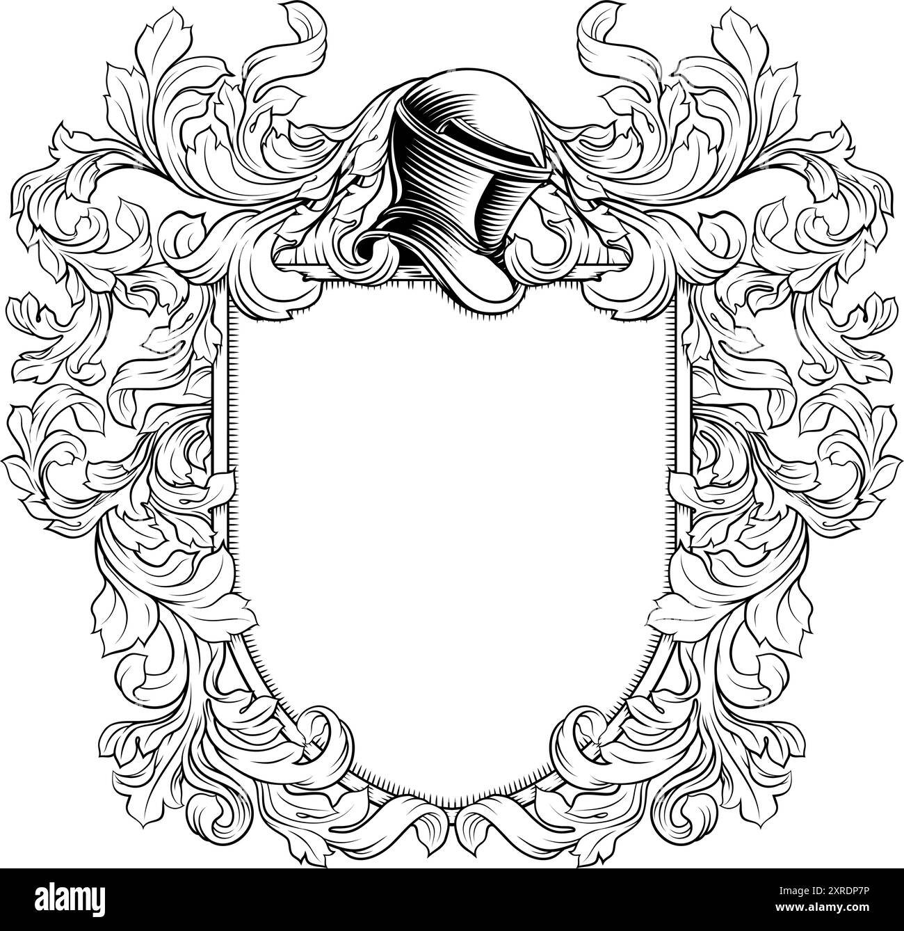 Coat of Arms Crest Knight Family Shield Heraldic Stock Vector Image ...