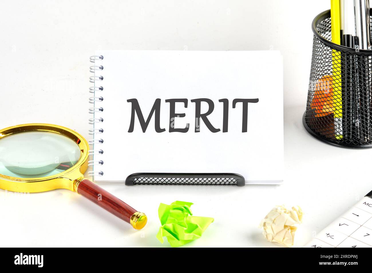 Business and Merit concept. Copy space. Merit symbol. Concept word ...