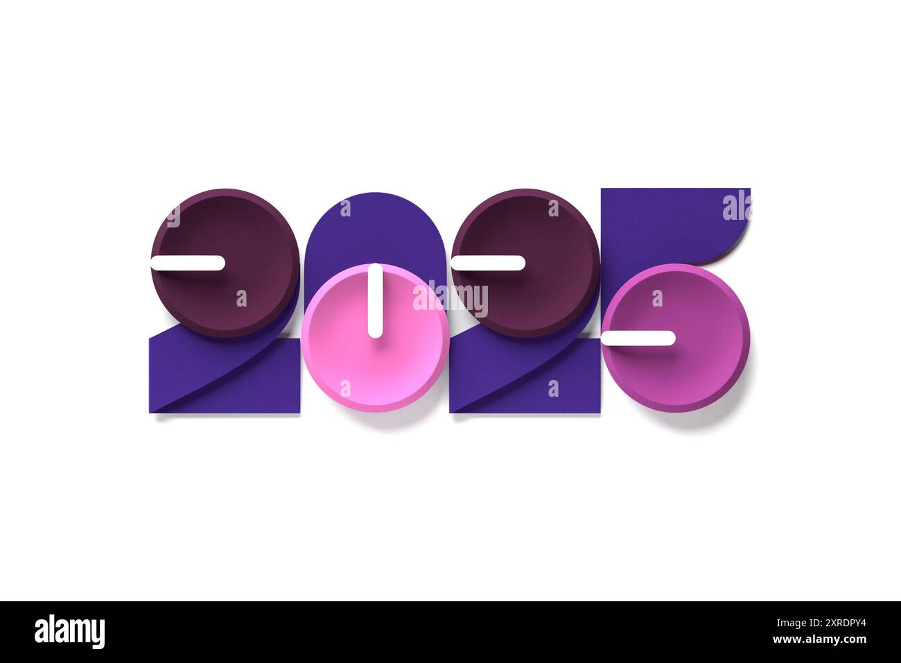 2025 calligraphy with 3d numbers on colorful background with New Year ...