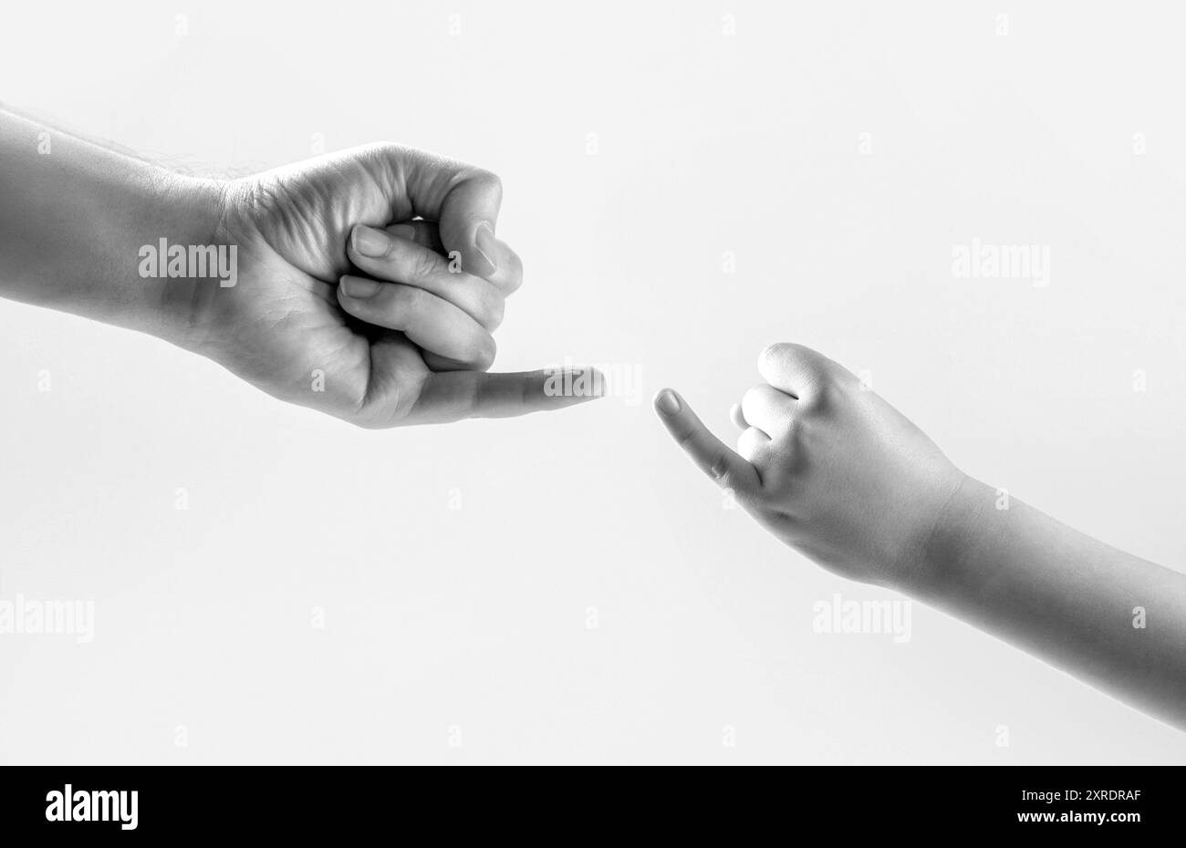 Little finger of the two hands. Two hands hook pinky fingers together ...