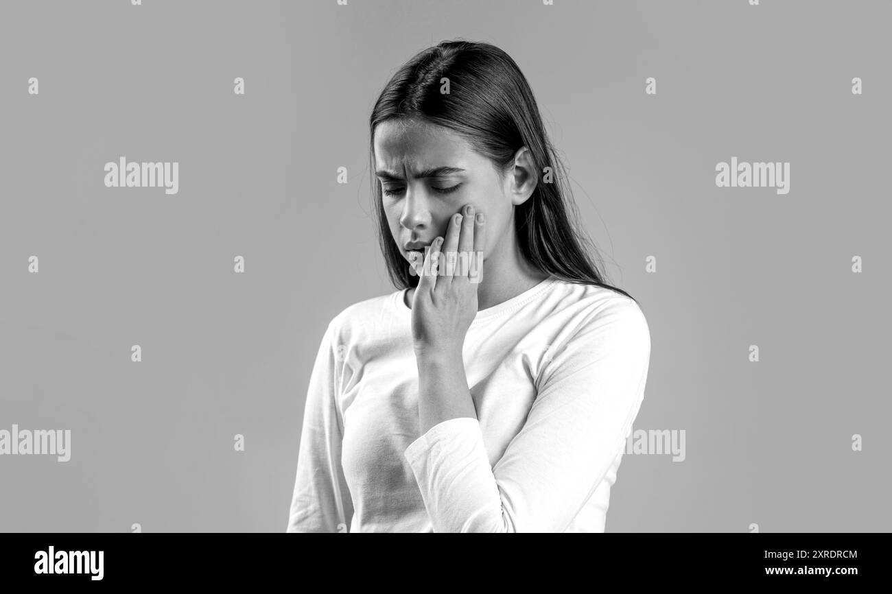 Redhead girl isolated Black and White Stock Photos & Images - Alamy
