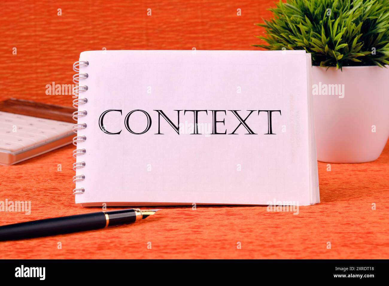 Business concept. Context word CONTEXT on a white notebook on an orange background Stock Photo ...