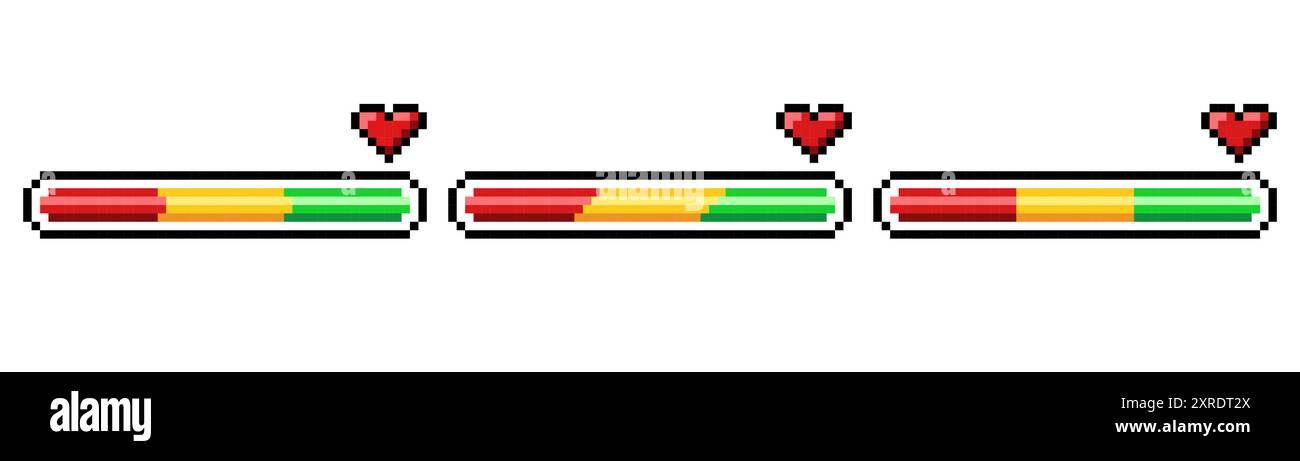 Pixel art 8-bit loading bar concept. Loading or Installing process Stock Vector Image & Art - Alamy