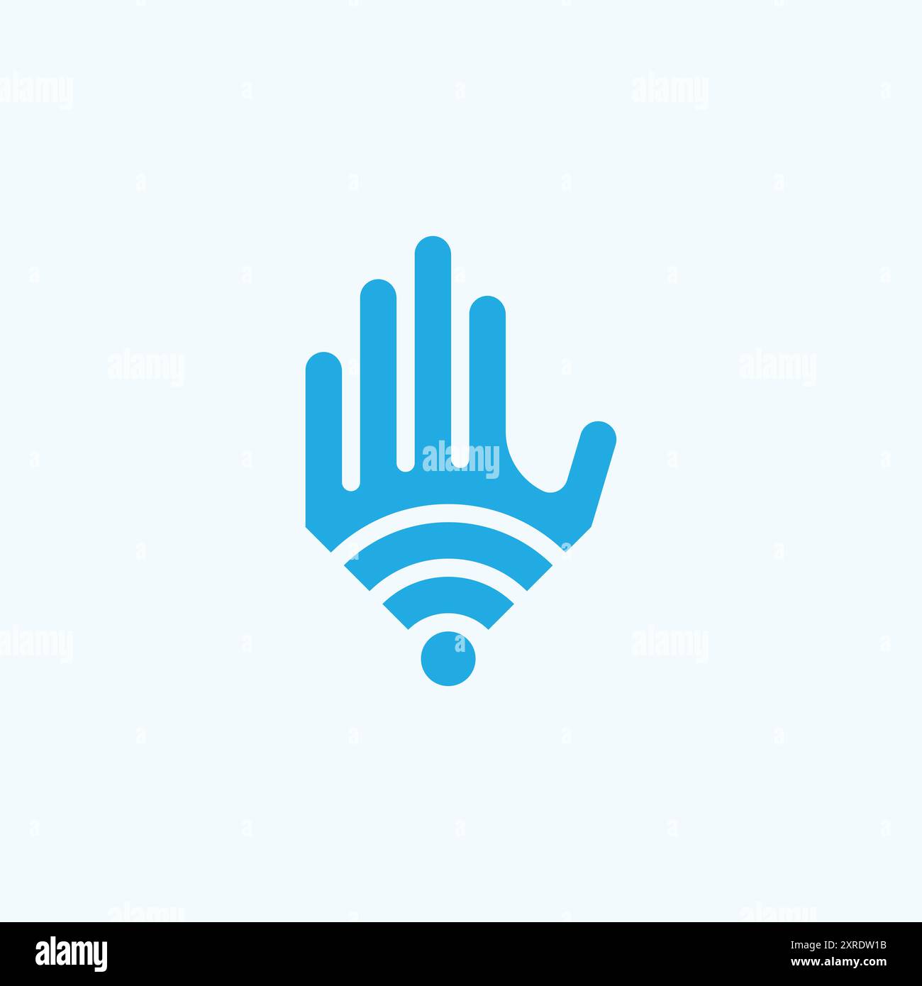 Wireless Connection WIFI with Hand sign Stock Vector Image & Art - Alamy