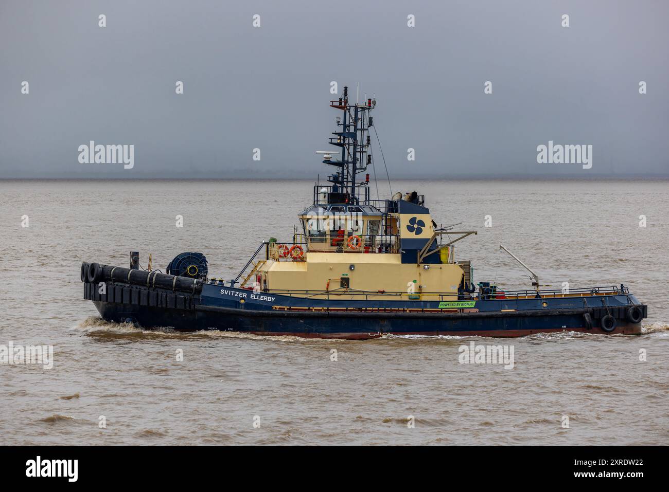 Tug waiting on the arrival of bulk carrier Etron as it approaches ...