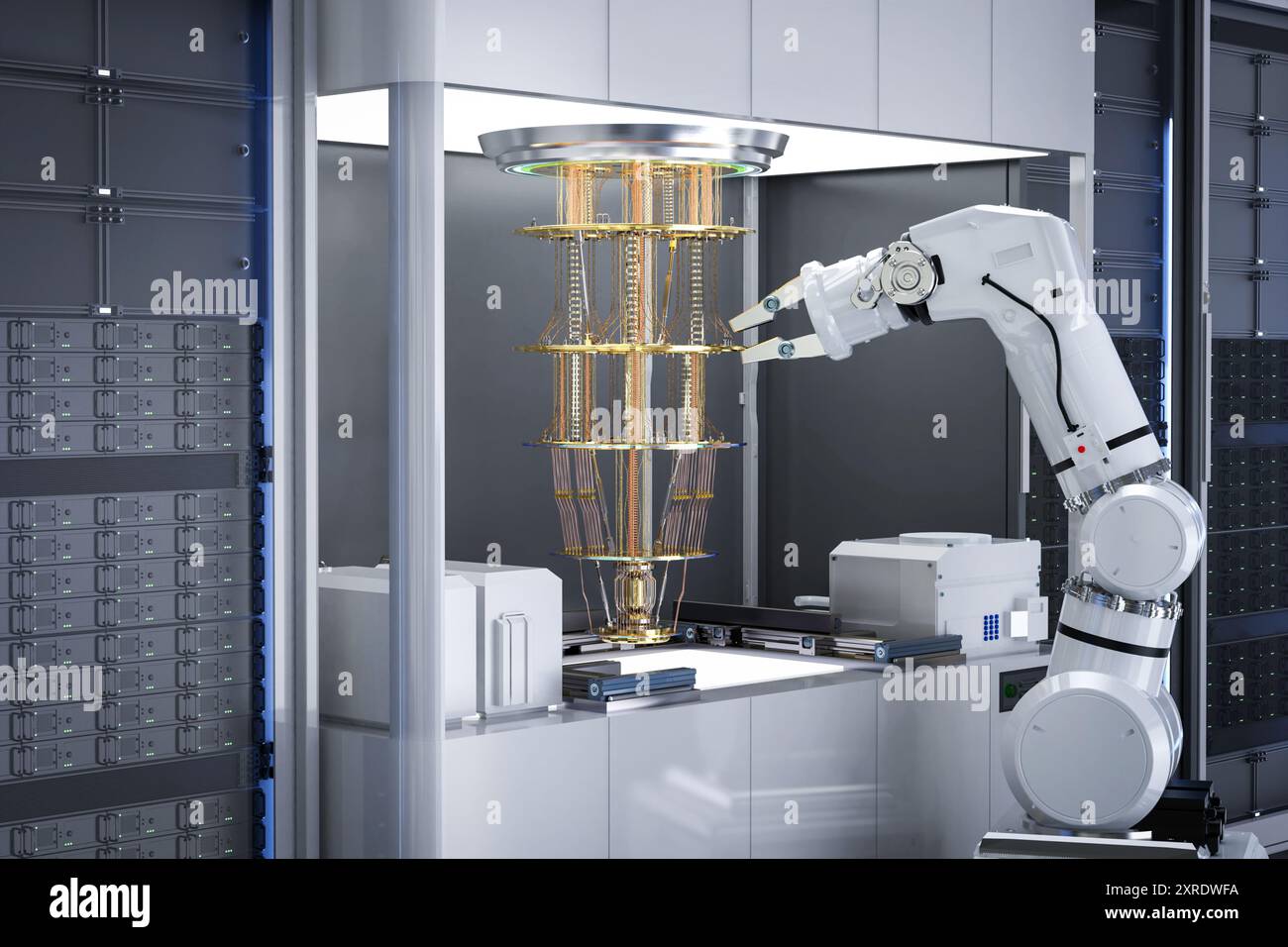 Quantum machine learning technology with 3d rendering cognitive robotic ...