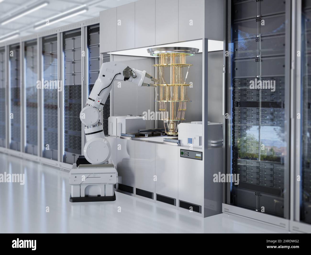 Quantum machine learning technology with 3d rendering cognitive robotic ...