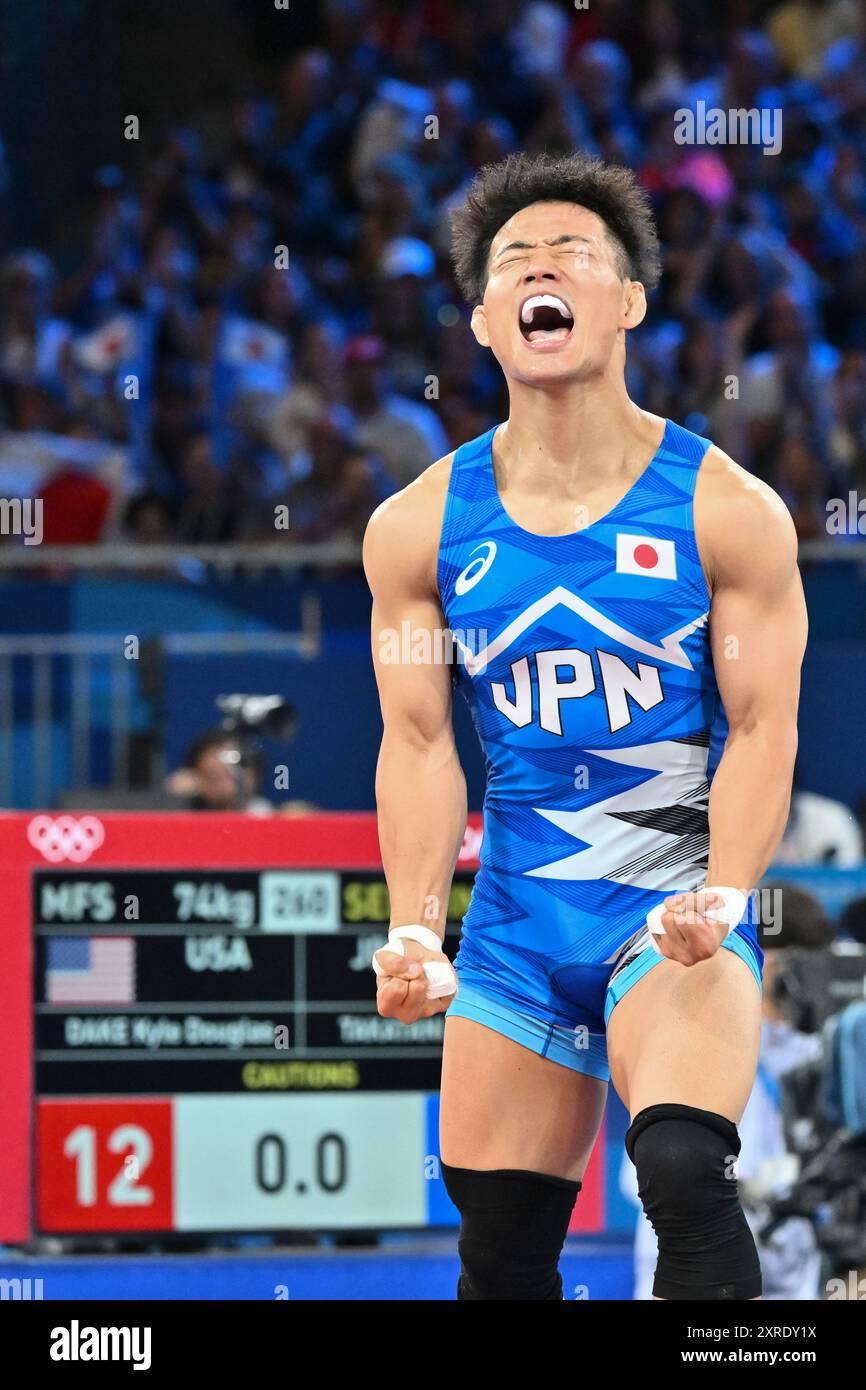 TAKATANI Daichi, Japan (JPN) vs DAKE Douglas Kjle (USA), Wrestling Freestyle Men's 74 kg ...