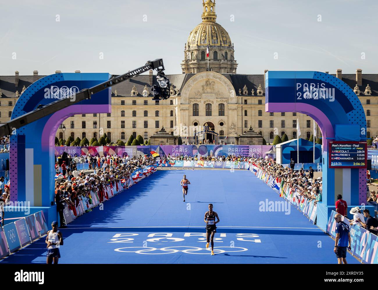 Paris, France. August 10, 2024. Khalid Choukoud runs the last meters ...