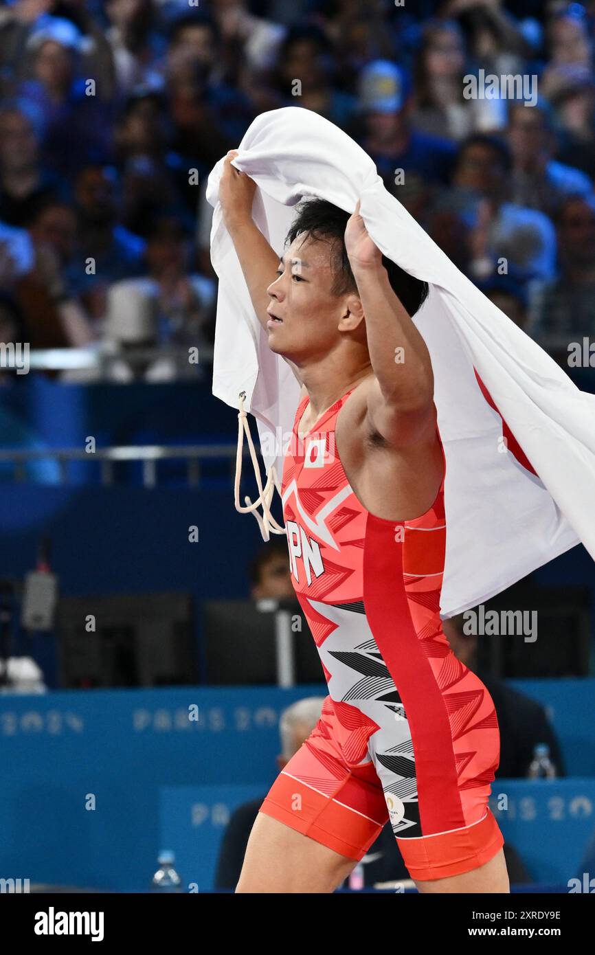 HIGUCHI Rei, Japan (JPN) vs LEE Spencer Richard (USA), Wrestling Freestyle Men's 57 kg Final at ...