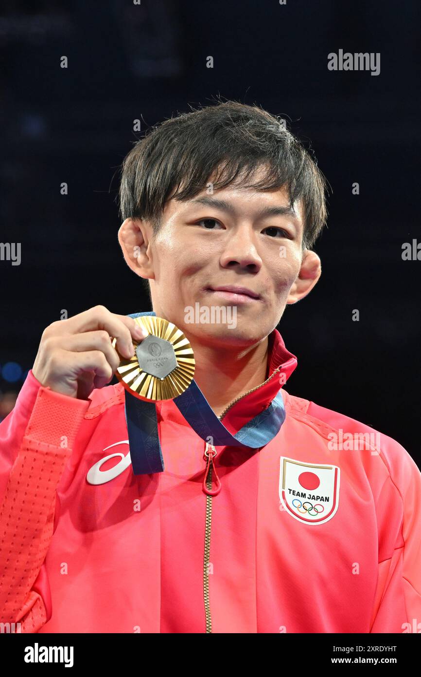 HIGUCHI Rei, Japan (JPN), Gold Medal, Medal Ceremony, Wrestling Freestyle Men's 57 kg Final at ...