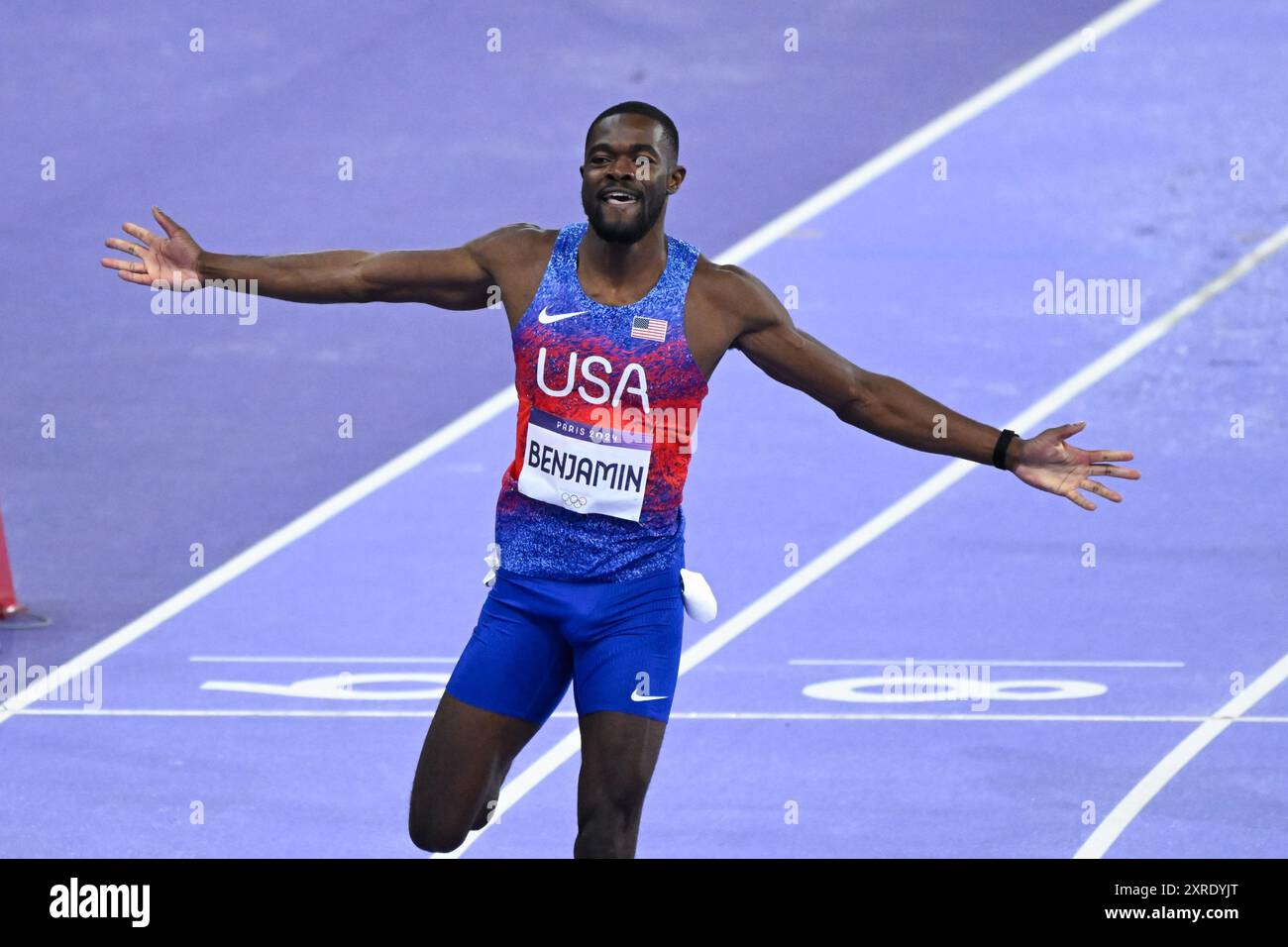 BENJAMIN Rai ( USA ) Gold medal, Athletics, Men's 400m Hurdles Final ...