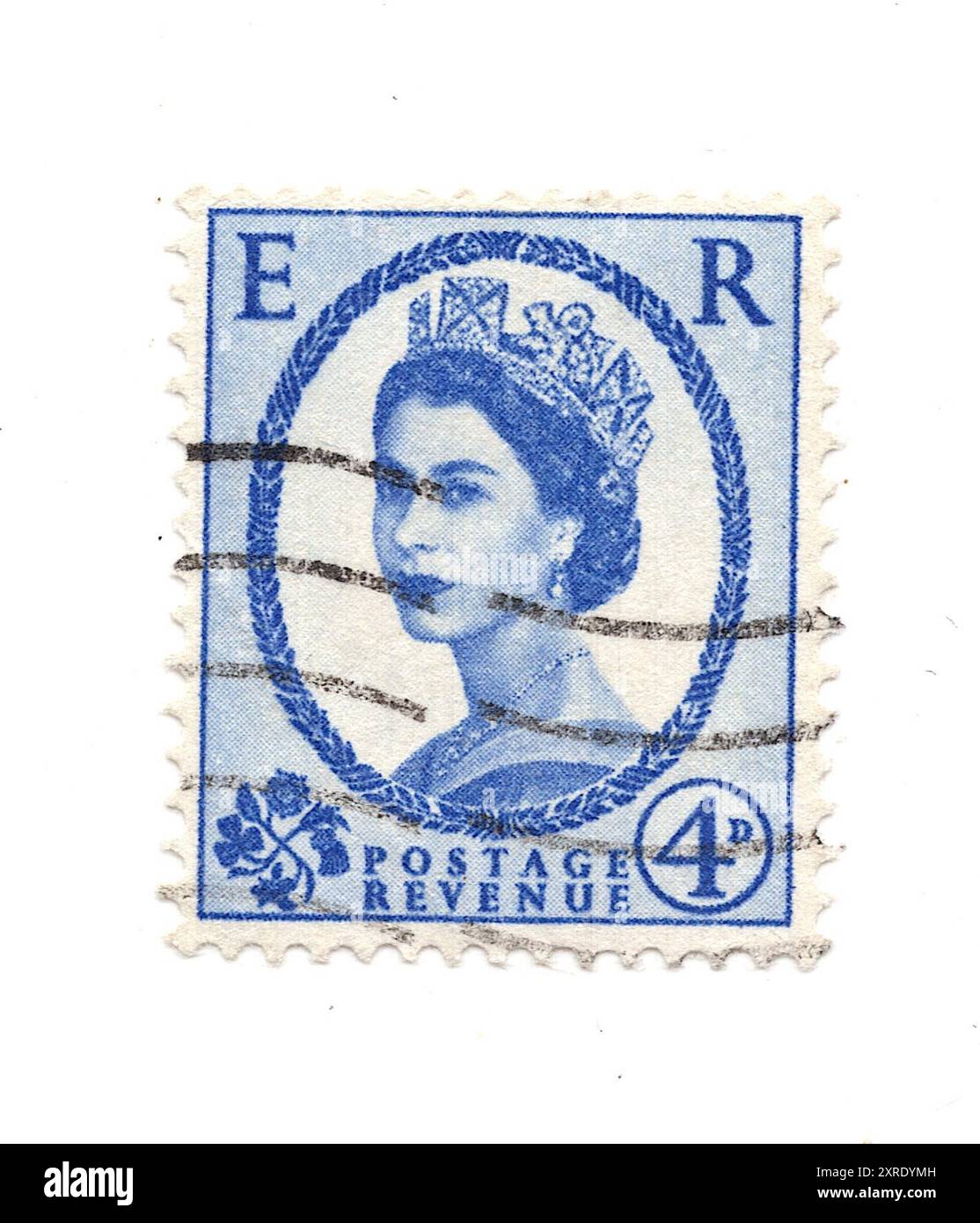 A vintage Queen Elizabeth II postage stamp from Great Britain on a ...