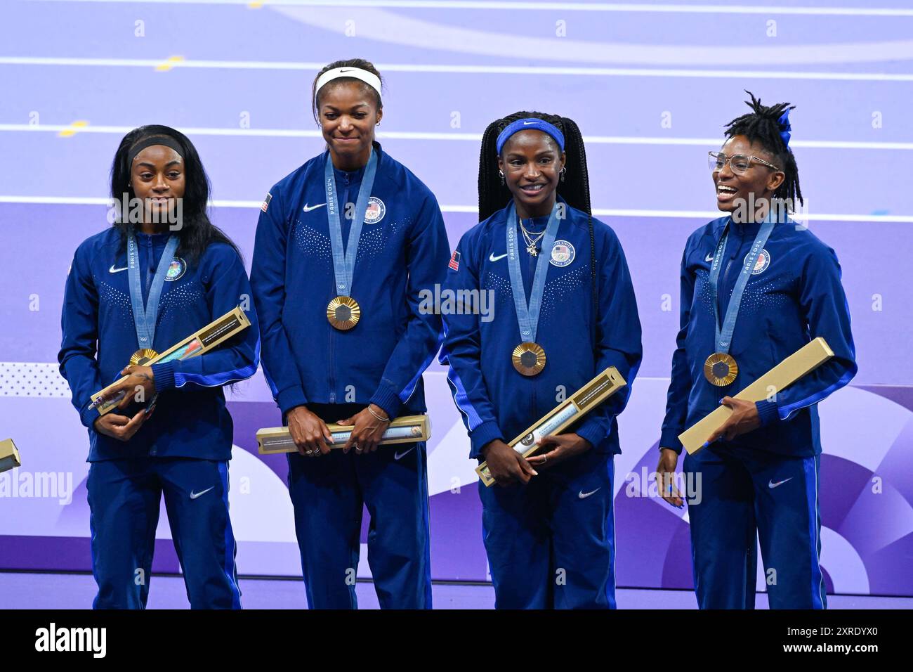 JEFFERSON Melissa, RICHARDSON Sha carri, TERRY Twanisha, HOMAS Gabrielle ( Team USA ) Gold medal ...