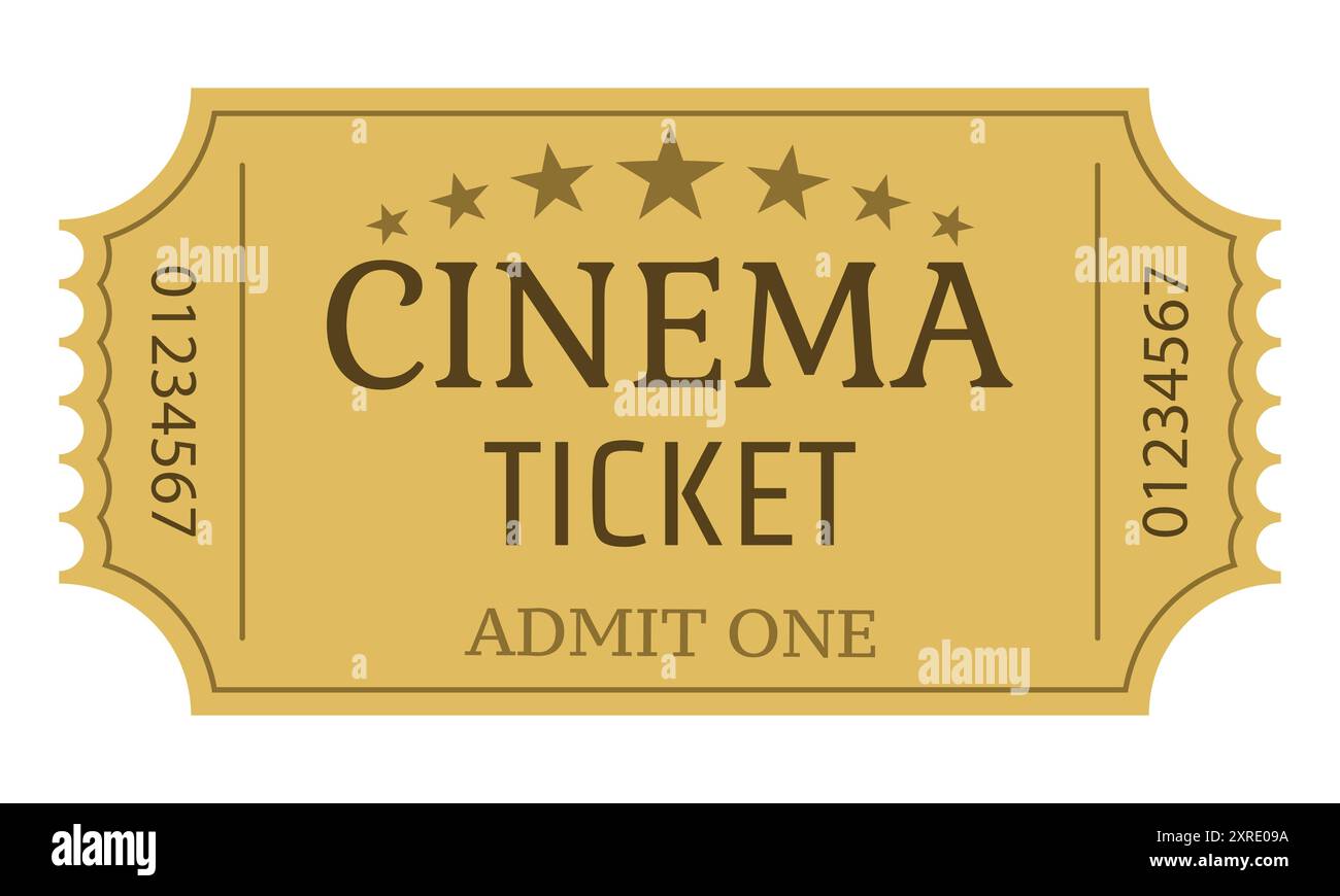 Cinema ticket vector. Entrance ticket. Admission ticket Stock Vector ...