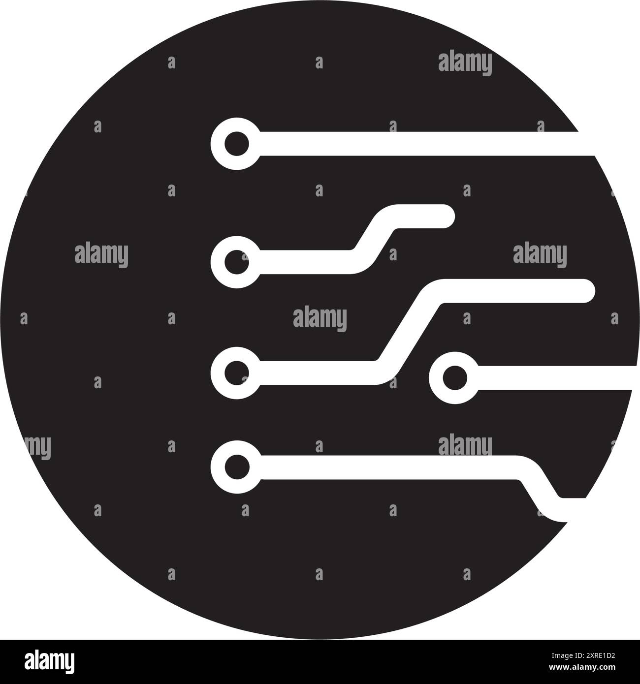Chip circuit microchip processor Stock Vector Images - Alamy