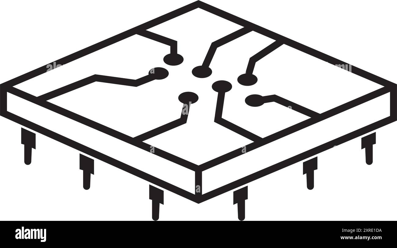 Circuit board icon element design Stock Vector Image & Art - Alamy