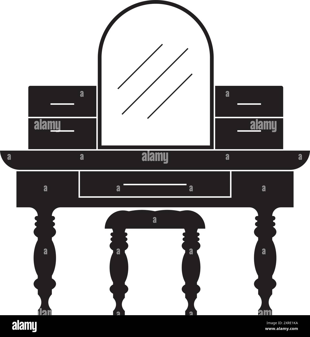 dressing table icon illustration element design Stock Vector Image ...