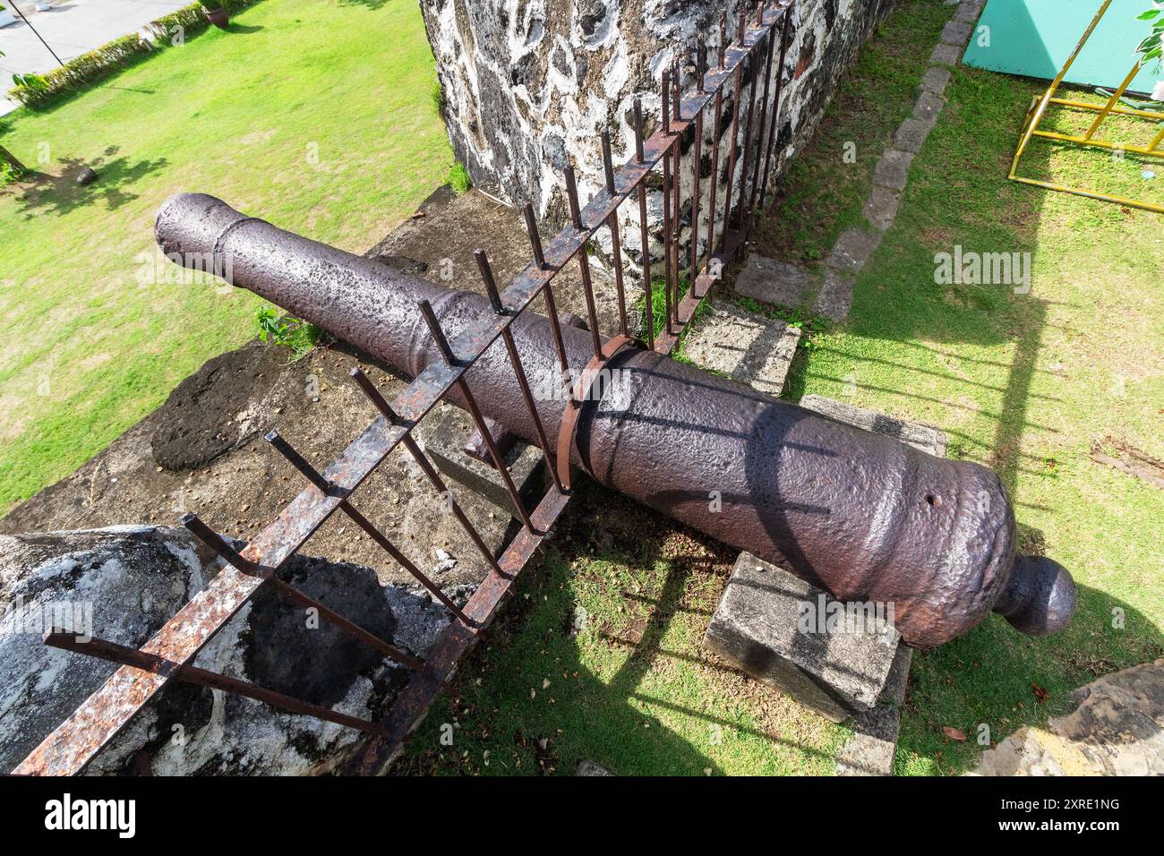 Old cannon at Fort San Pedro, a Spanish colonial era fortification in Cebu City, Philippines ...
