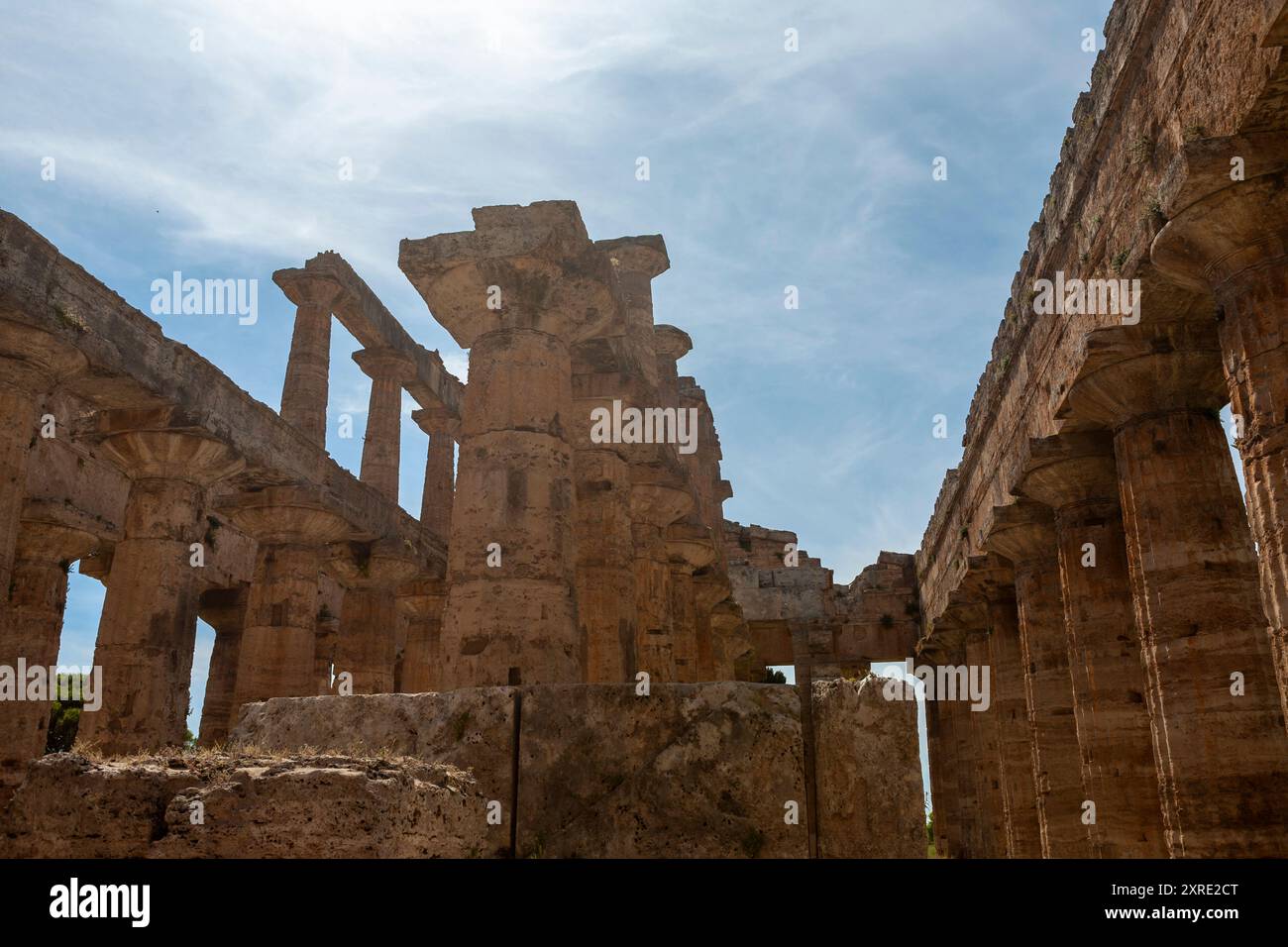 The "cella" or inner sanctuary of the Temple of Hera II (also ...