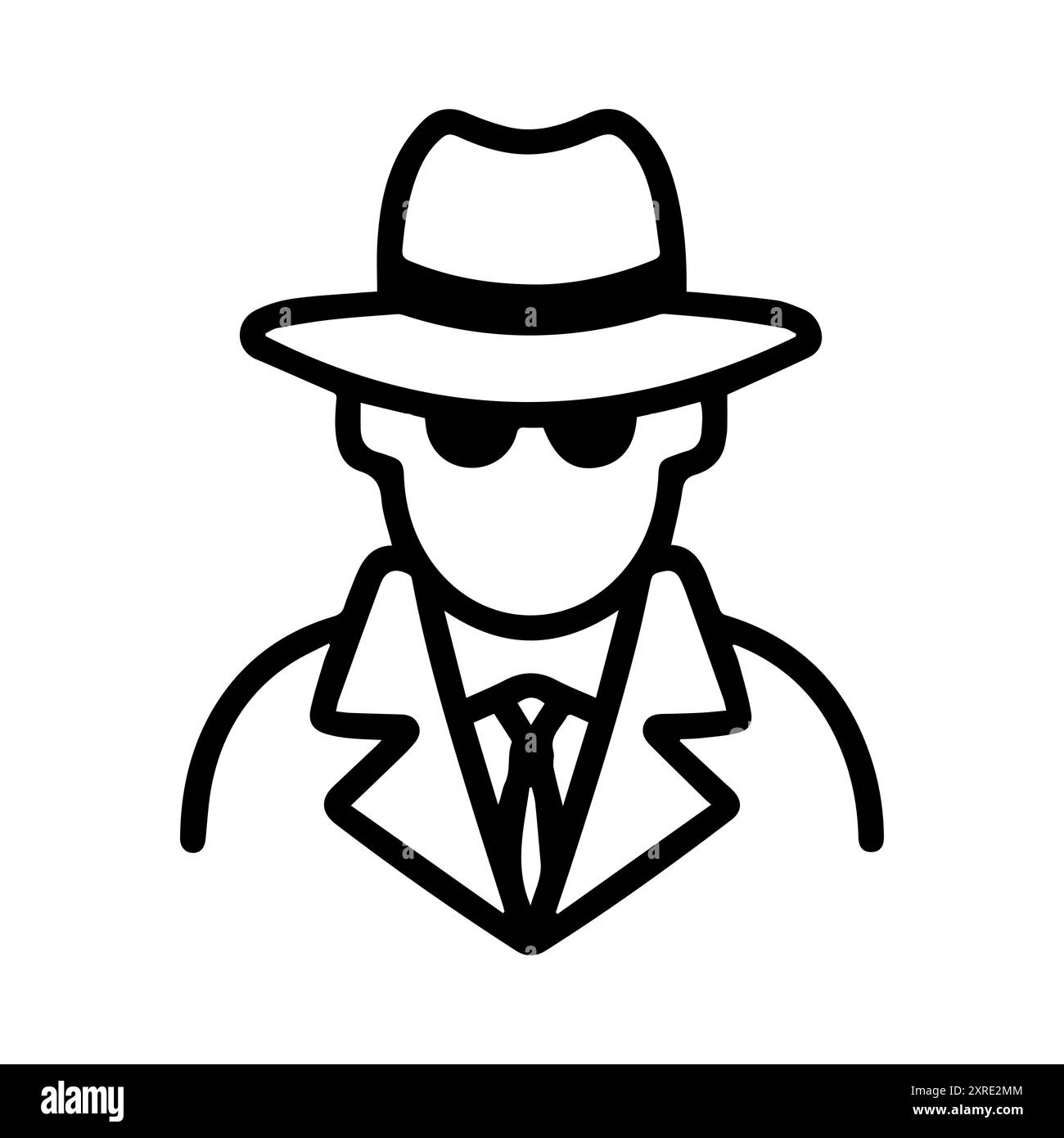 Detective icon or modern line symbol. Vector line art and icon design ...