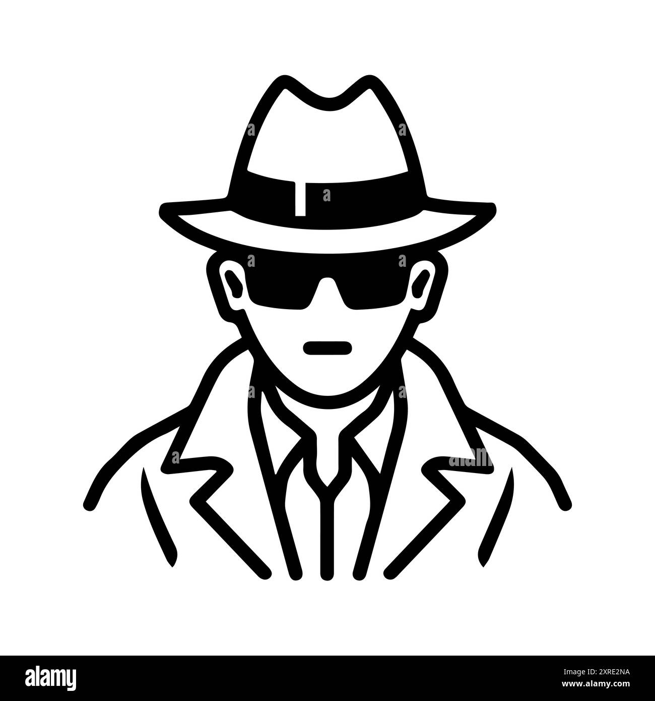 Detective icon or modern line symbol. Vector line art and icon design ...