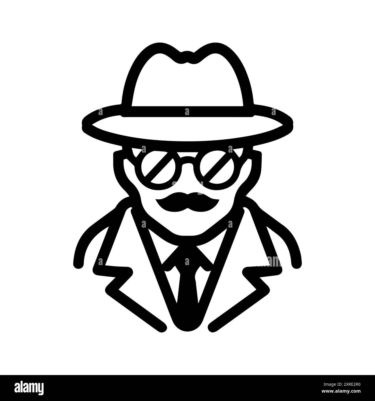 Detective icon or modern line symbol. Vector line art and icon design ...