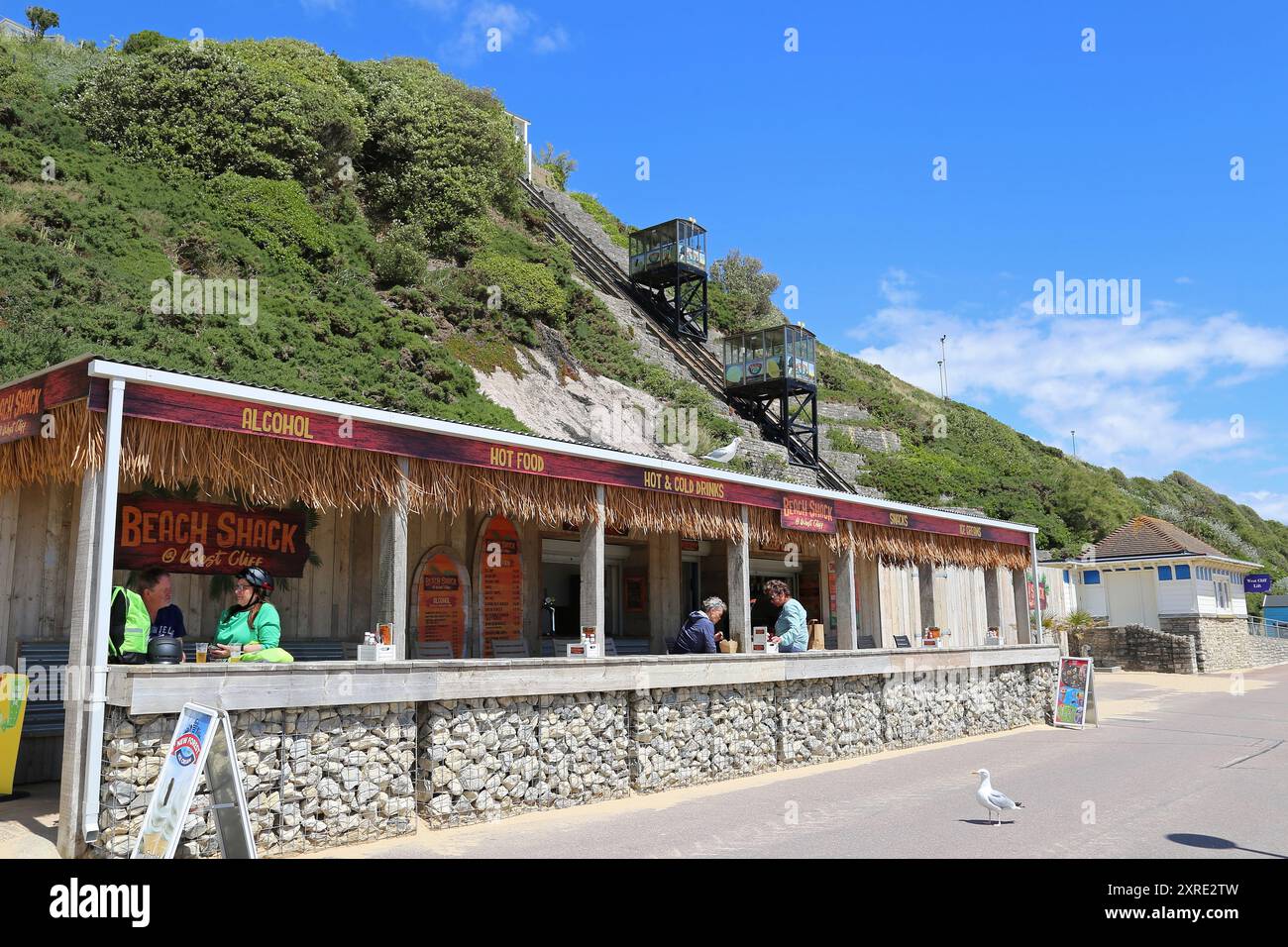 Beach Shack and West Cliff Lift, Bournemouth, Dorset, England, Great ...