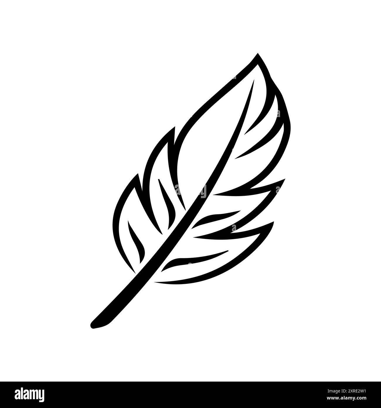 Quill icon or modern line symbol. Vector line art and icon design with ...