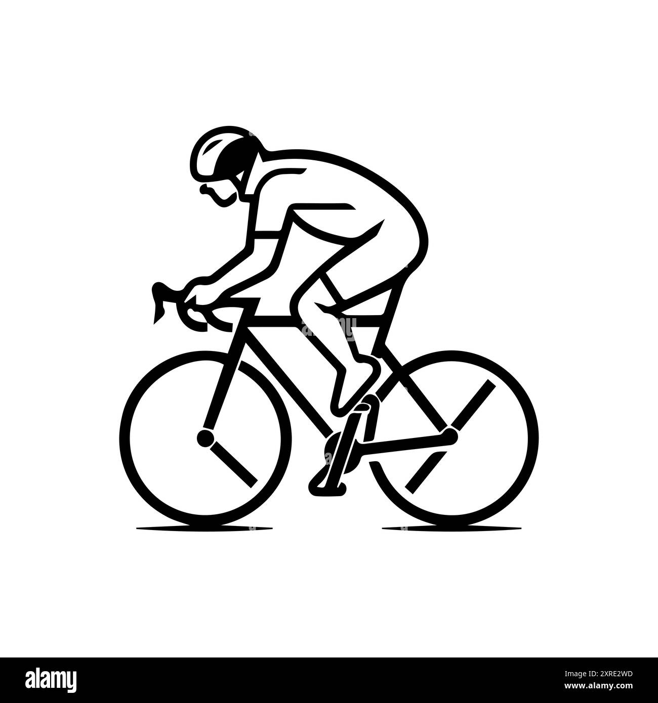Cycling icon or modern line symbol. Vector line art and icon design ...