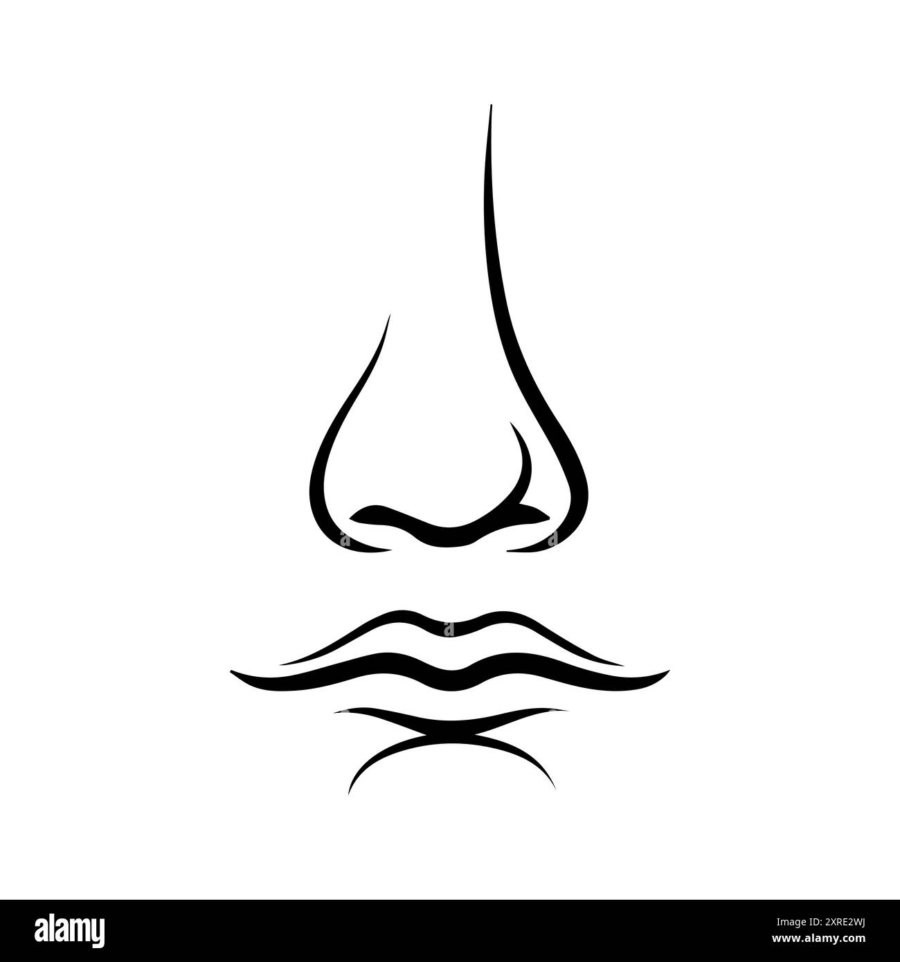 Nose icon or modern line symbol. Vector line art and icon design with ...