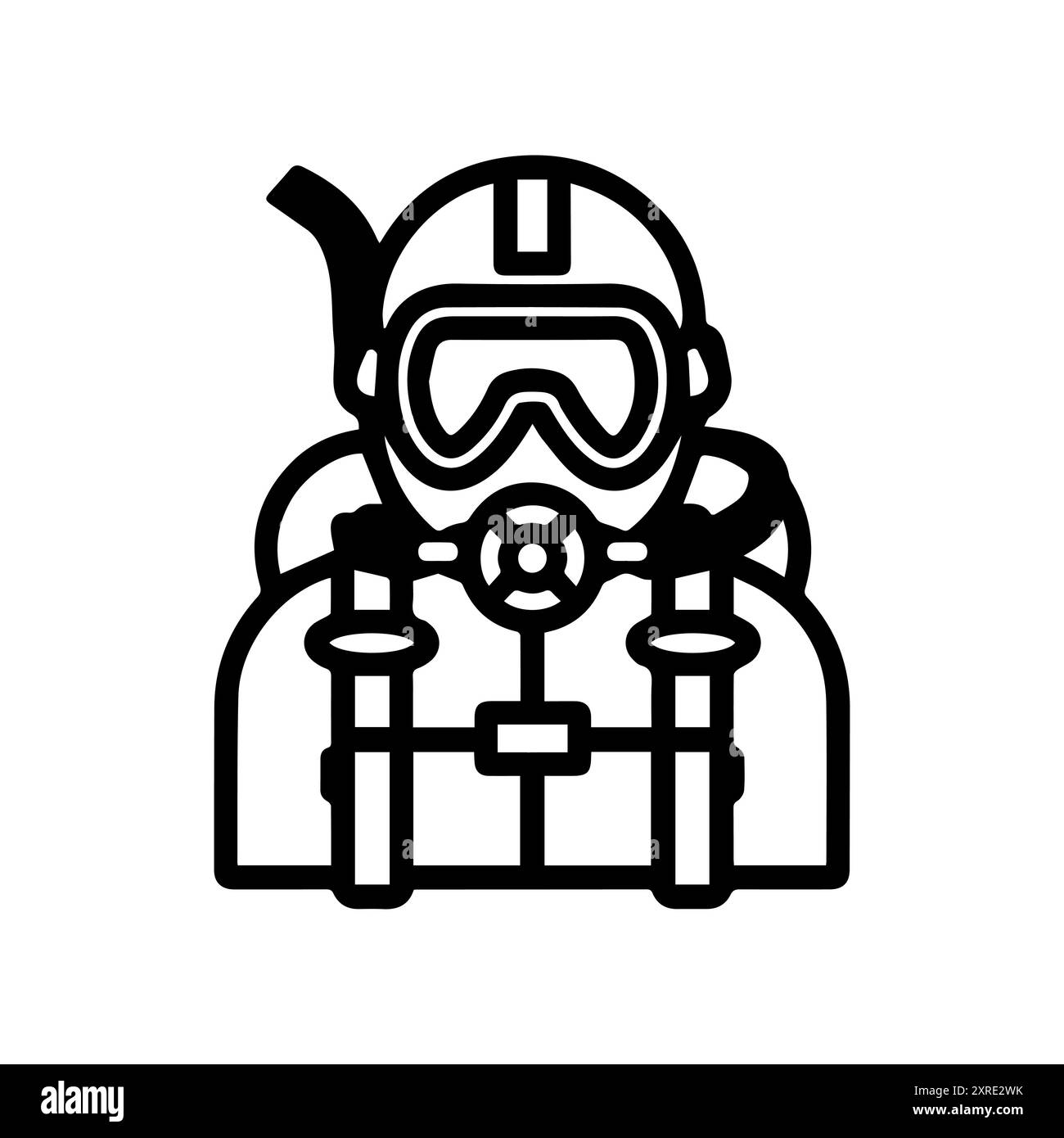 Scuba Diving icon or modern line symbol. Vector line art and icon ...