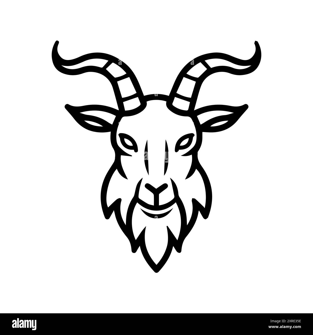 goat icon or modern line symbol. Vector line art and icon design with ...